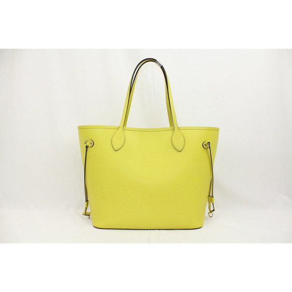 Louis Vuitton | Bags | Louis Vuitton Neverfull Yellow Epi Mm Tote Bag ...